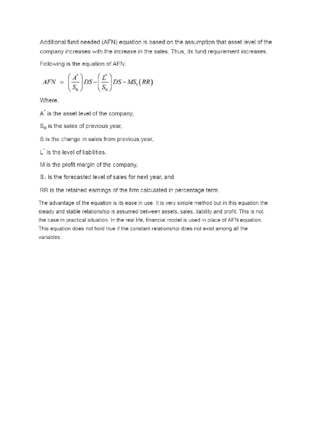 Tutorial Additional Fund Needed Equation - General Education - Studocu