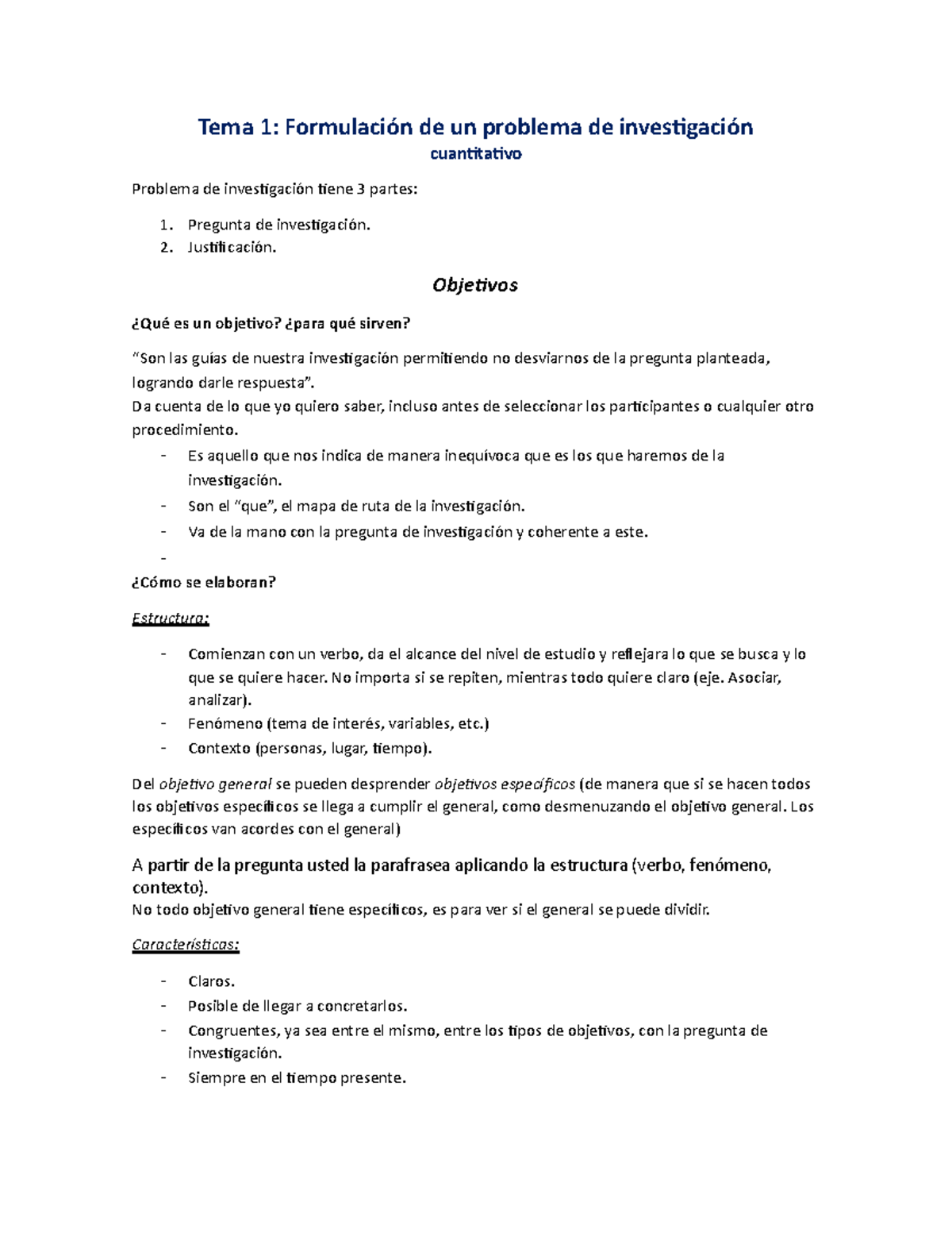 Tema 1 Formulación de un problema de investigación - Tema 1 ...