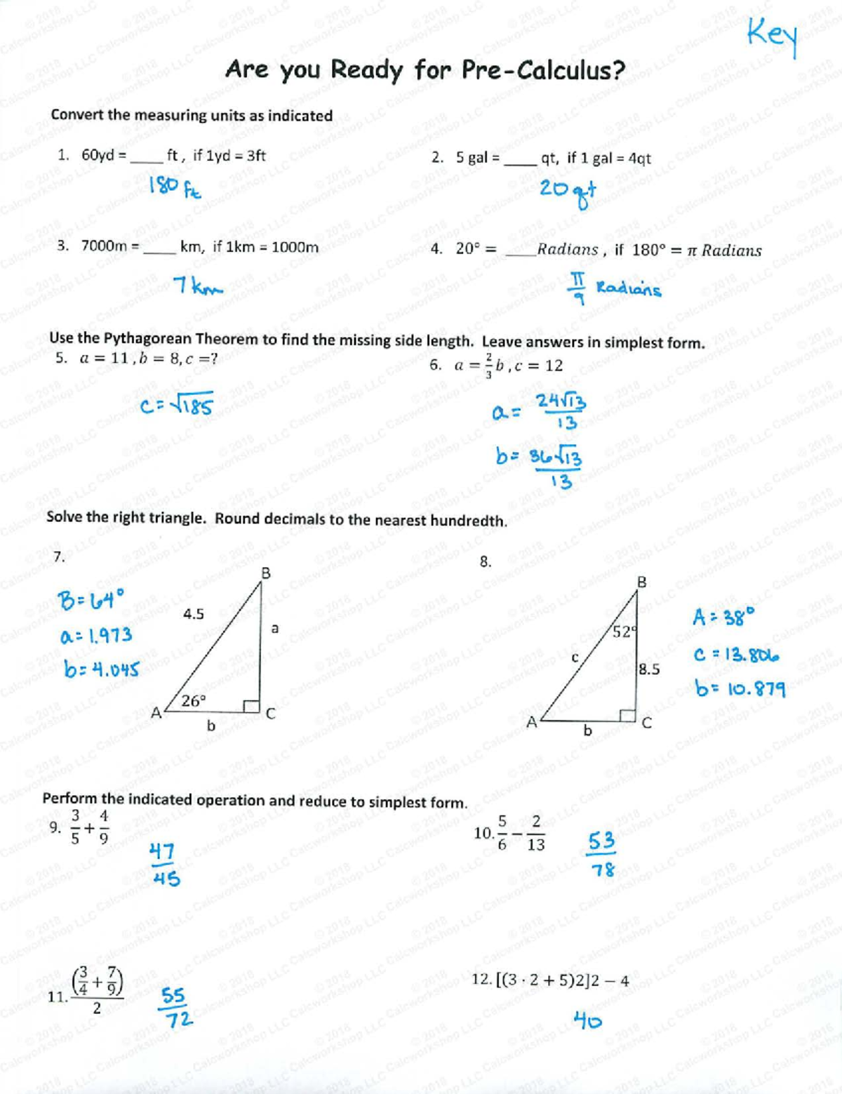 Precalculus-assessment-key - mathematical investigation - Studocu