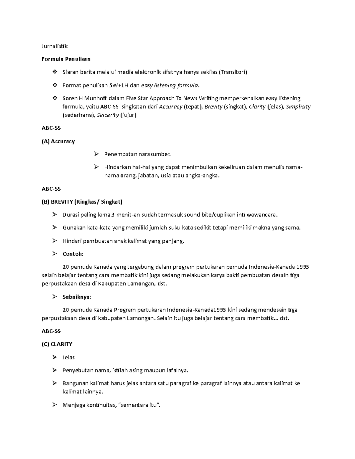 Tata Cara Menulis Berita - Jurnalistik Formula Penulisan Siaran berita ...