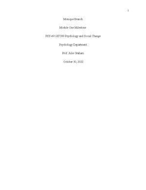 PSY 491 1-3 Module ONE Video Reflection - Kayla Sakowski Southern New ...