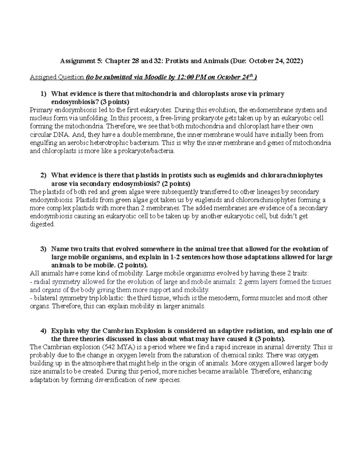 Assignment 5 - Questions Ch 28 and 32 - Assignment 5: Chapter 28 and 32 ...