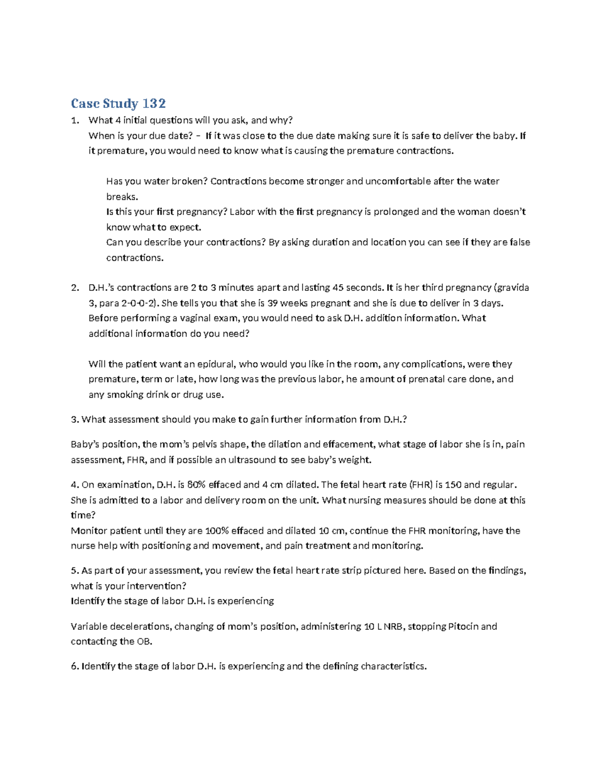 Case Study 132 - assignment for promo - Case Study 132 What 4 initial ...