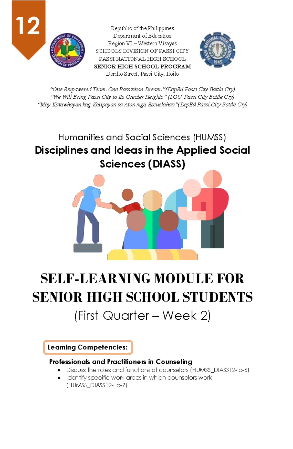 Diass Q1M2 - Notes - Republic of the Philippines Department of ...