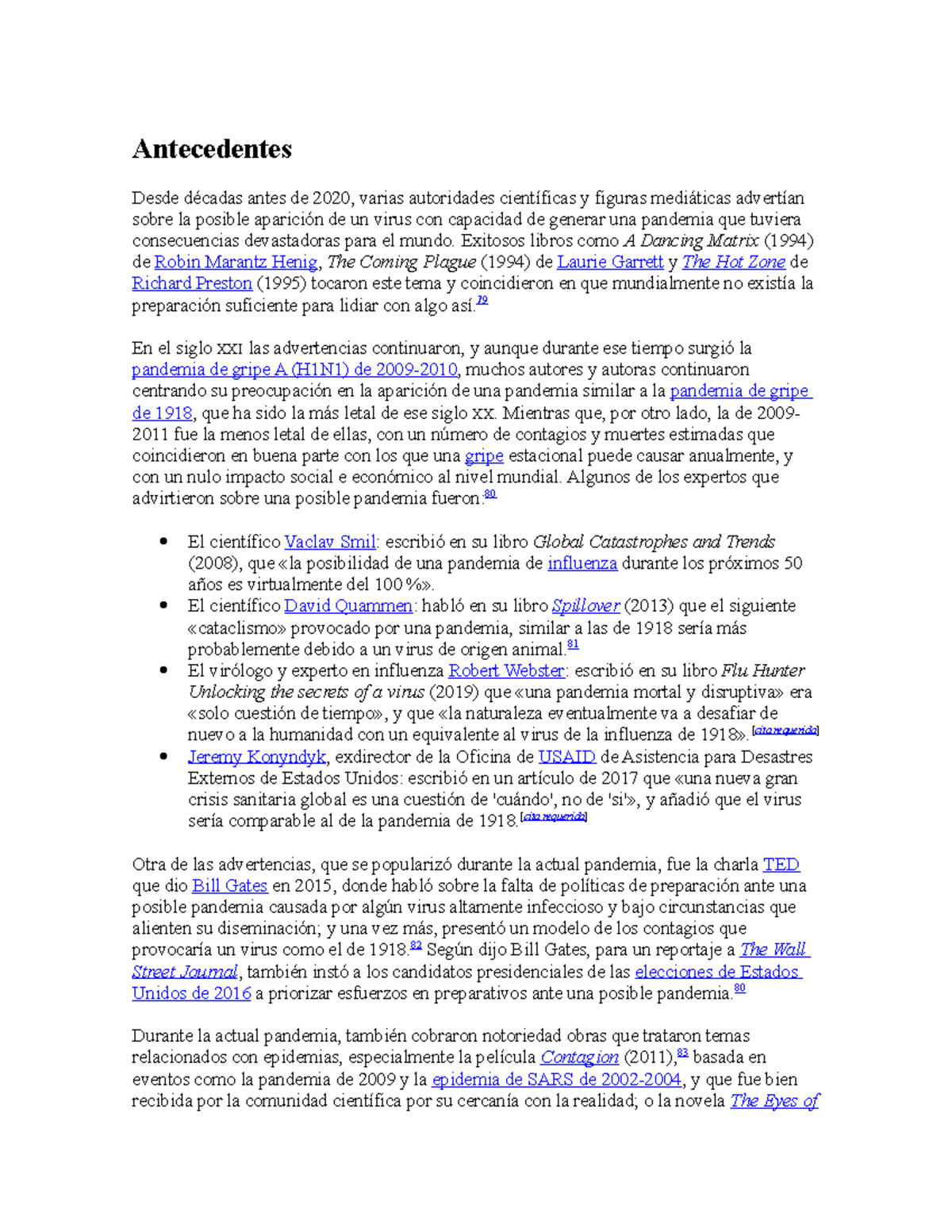 Antecedentes - Antecedentes Desde décadas antes de 2020, varias ...