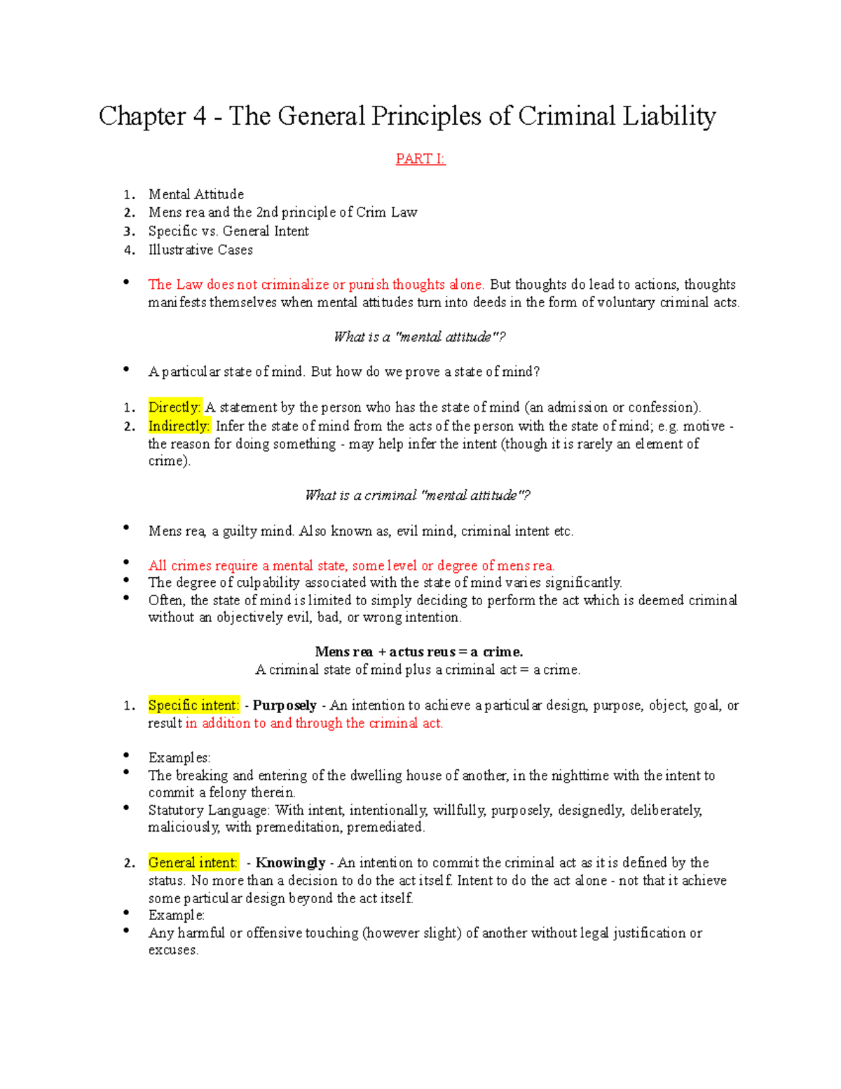 CJ Notes 1330 chap 4 - Chapter 4 1330 - Chapter 4 - The General ...