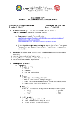 Lecture For Technical drawing in grade 7 - Lecture on Technical Drawing ...