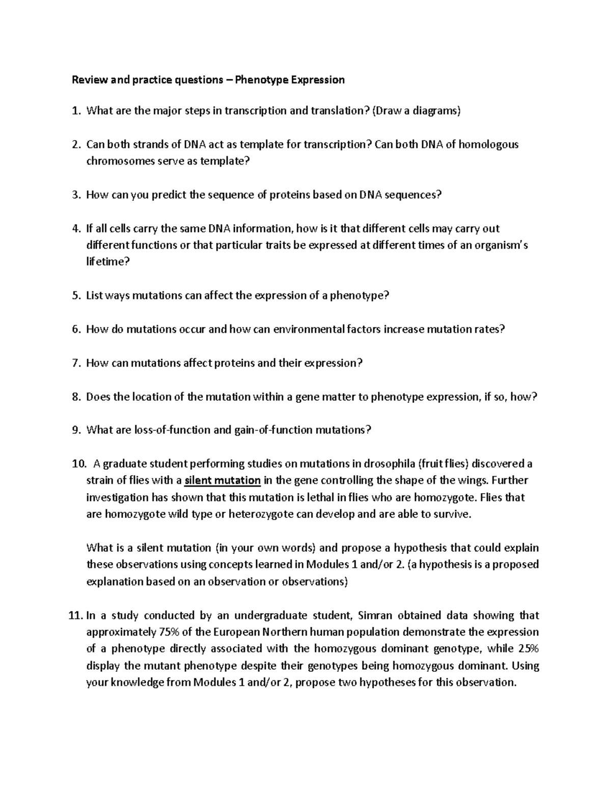 Review questions for Module 1 - Review and practice questions ...