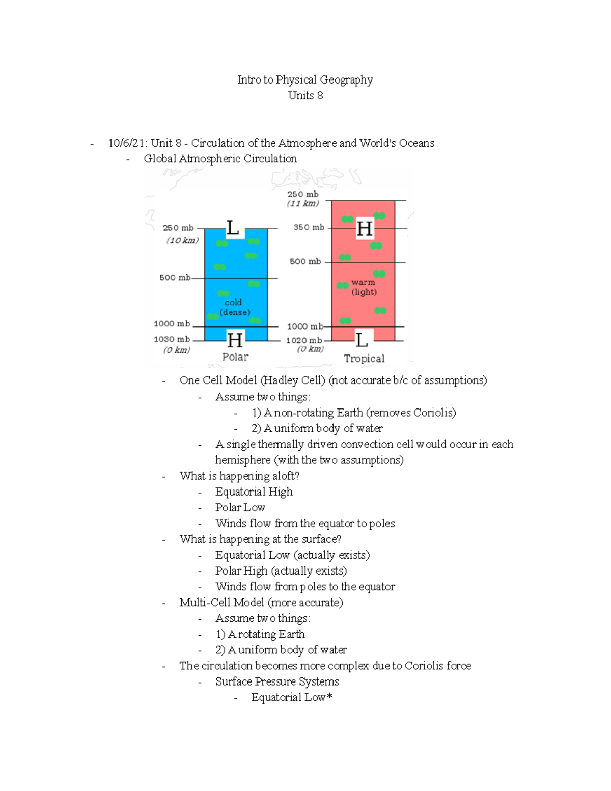 GEOG 1111 - Unit 8 - Notes for Elcik - Intro to Physical Geography ...