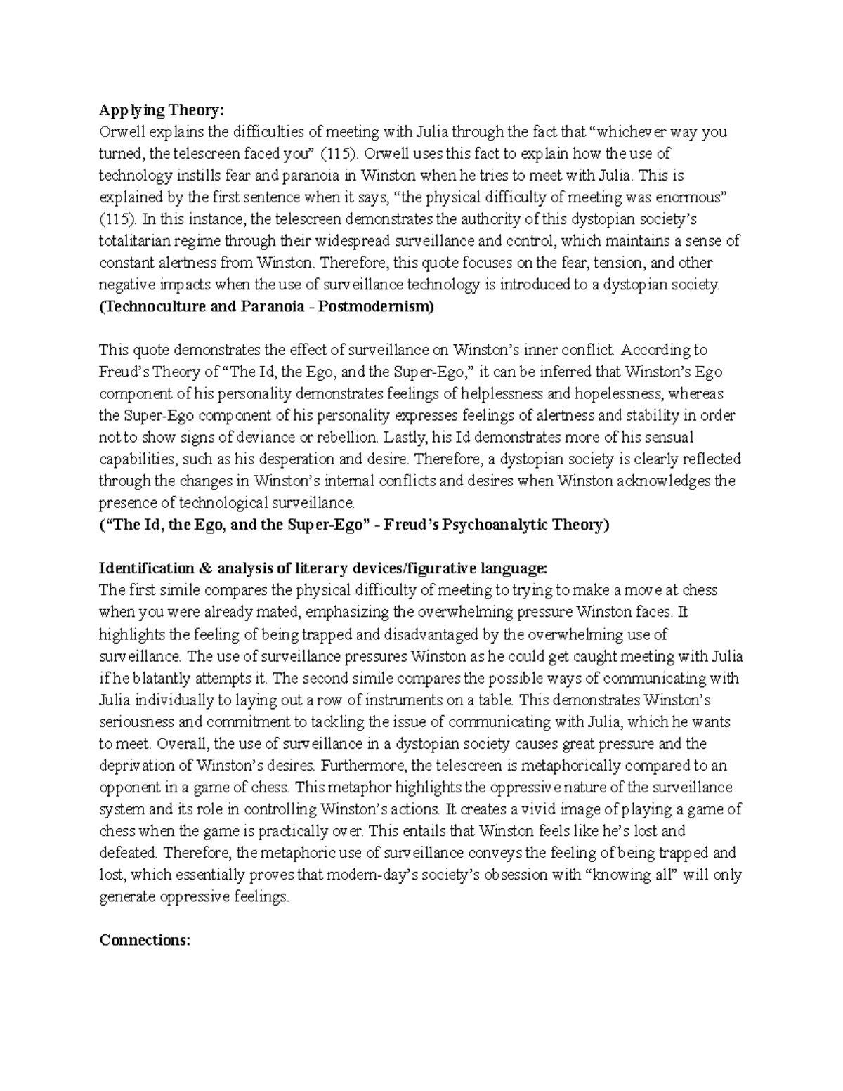 DEN 8 - Double Entry Note on one of the quotes in 1984 by George Orwell ...