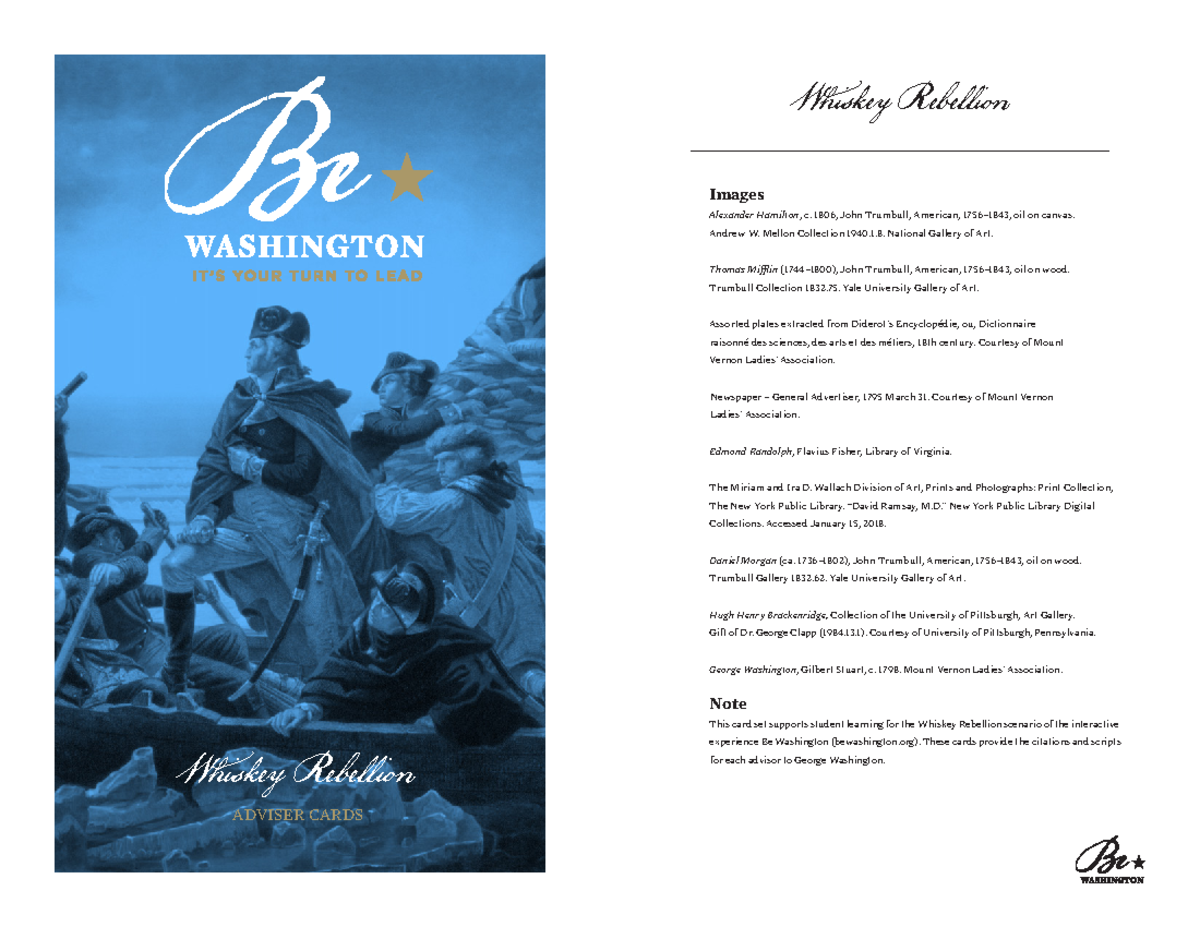 Adviser Cards - Whiskey Rebellion - Whiskey Rebellion ADVISER CARDS ...