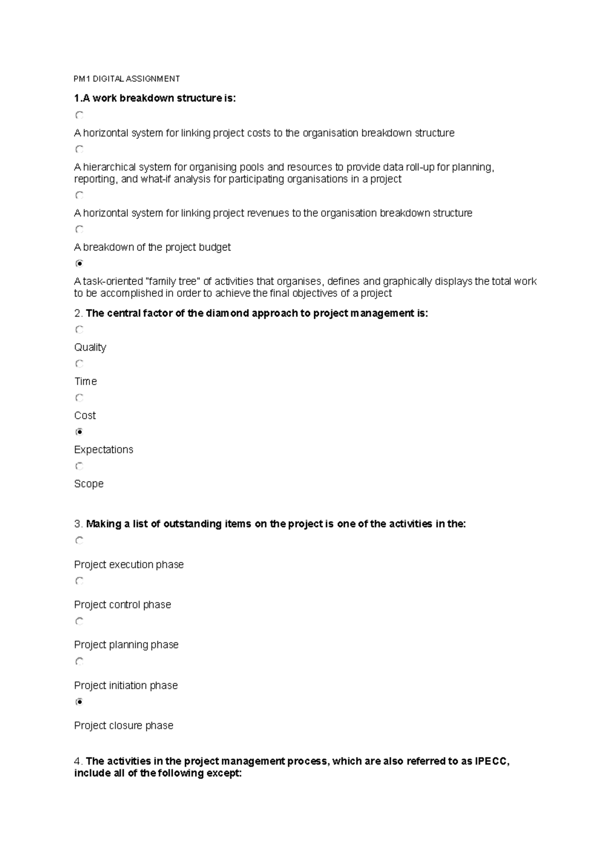 PM Digital Assignment - MORE ABOUT PROJECT MANAGEMENT - PM1 DIGITAL ...