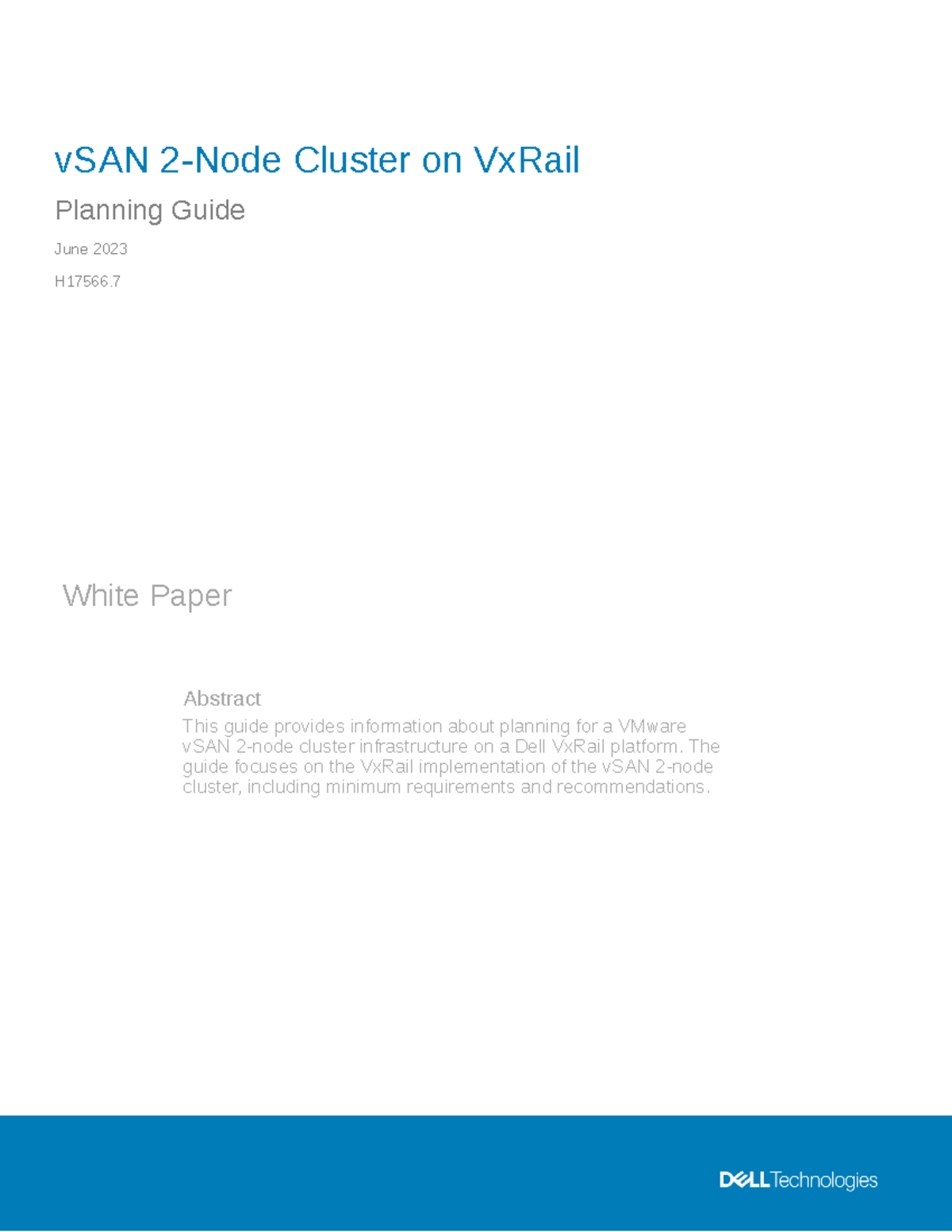 H17566-vsan-2node-cluster-on-vxrail-planning-guide - vSAN 2-Node ...