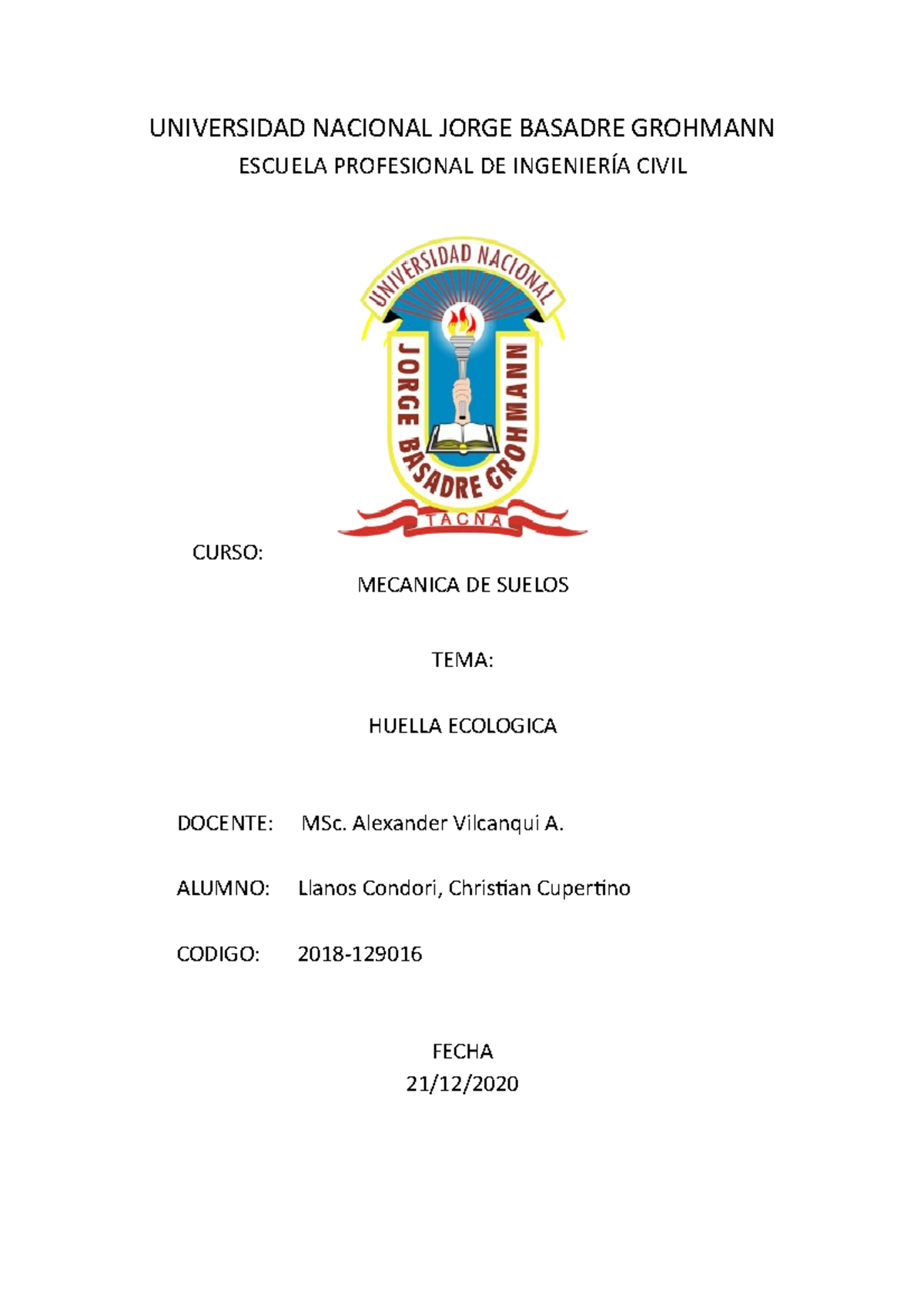 Christian Llanos Condori - 2do trabajo - Grupo 2 - UNIVERSIDAD NACIONAL ...