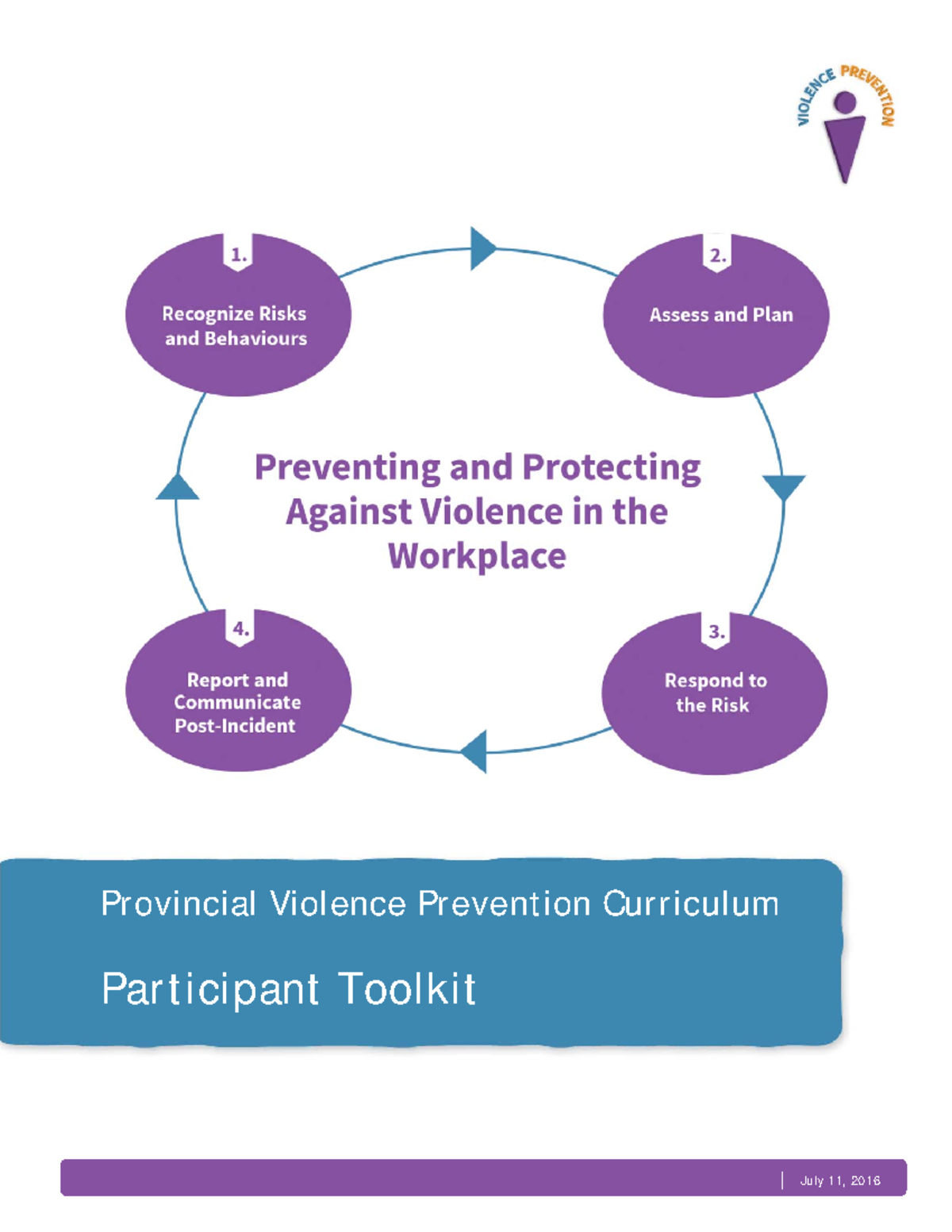 Participant Toolkit Violence Prevention - | July 11, 2016 Provincial ...