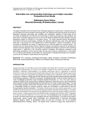 Final Honours Dissertation 2021 - Adoption of E-learning by Academic ...