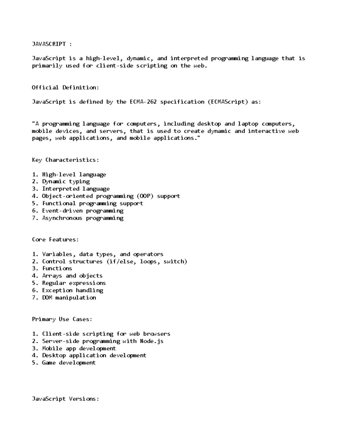 Java Script Notes Best Nots Javascript Javascript Is A High Level