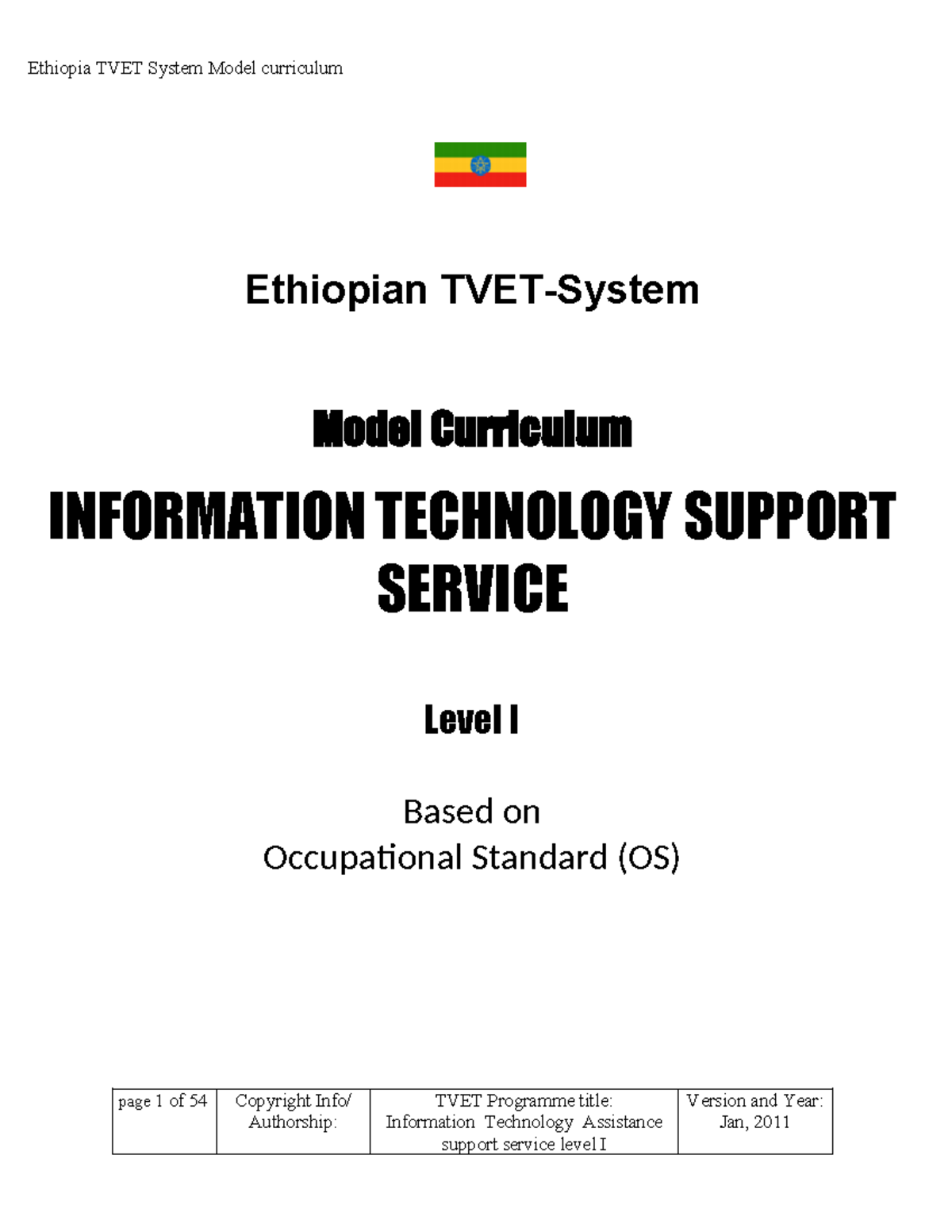 Level-I-IT-Support-Service - Ethiopian TVET-System Model Curriculum ...