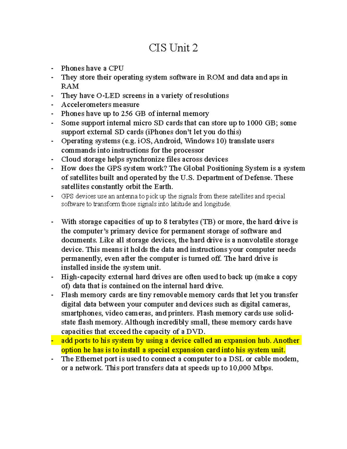 CIS*1200 Intro to Computing Unit 2 - CIS Unit 2 Phones have a CPU They ...