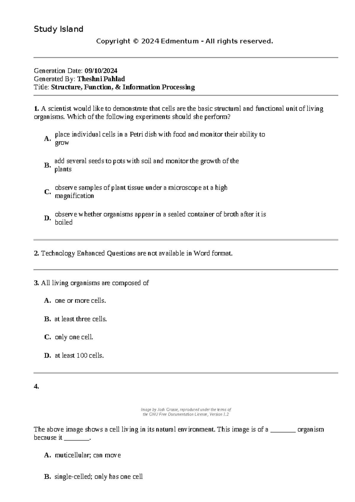 Study Island-2 - Intro to ecosystems - Study Island Copyright © 2024 ...