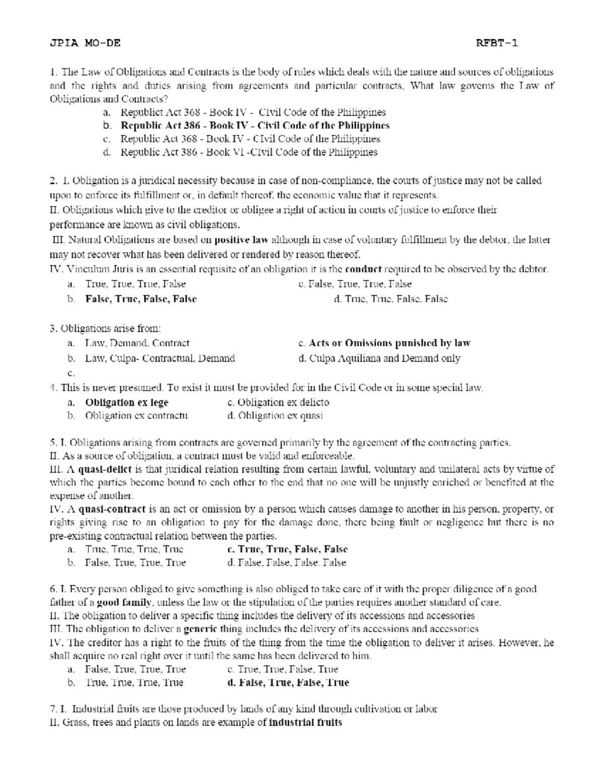 RFBT 1 THEORIES - BSA - Studocu