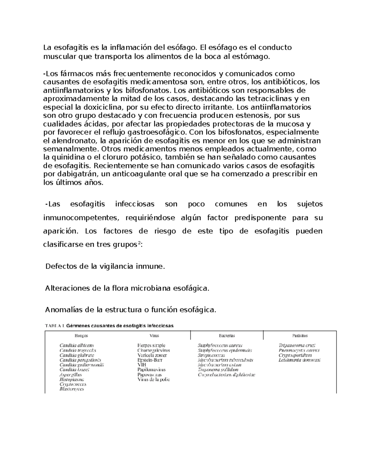 Esofagitis - La esofagitis es la inflamación del esófago. El esófago es ...