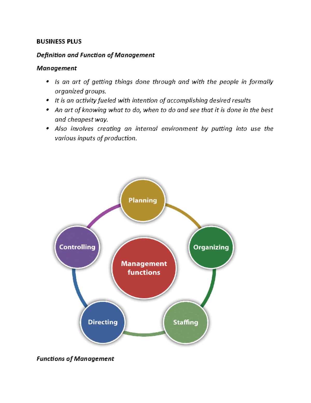 Business-PLUS-Lesson - BUSINESS PLUS Definition and Function of ...