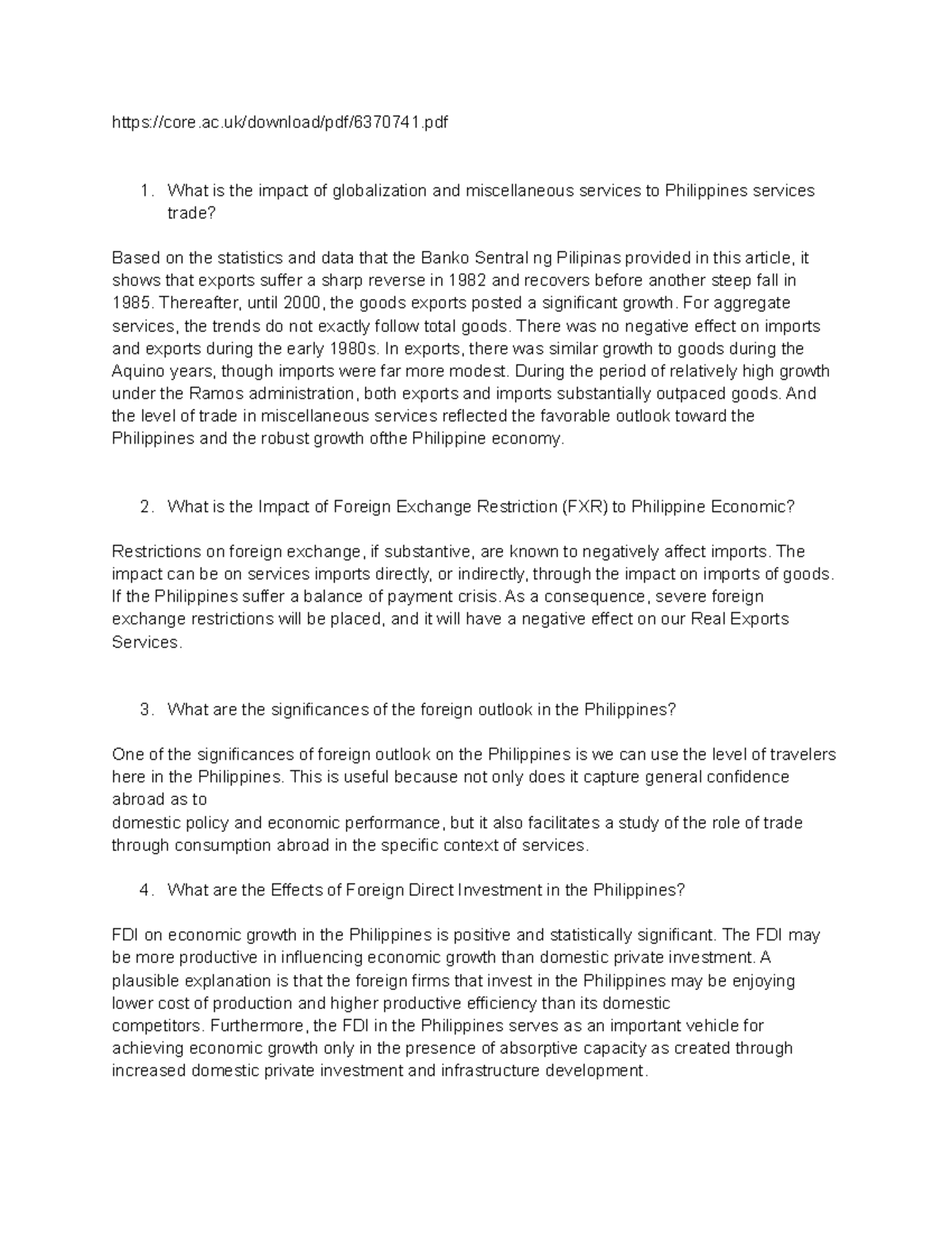 Assignment - impact of globalization - core.ac/download/pdf/6370741.pdf What is the impact of ...