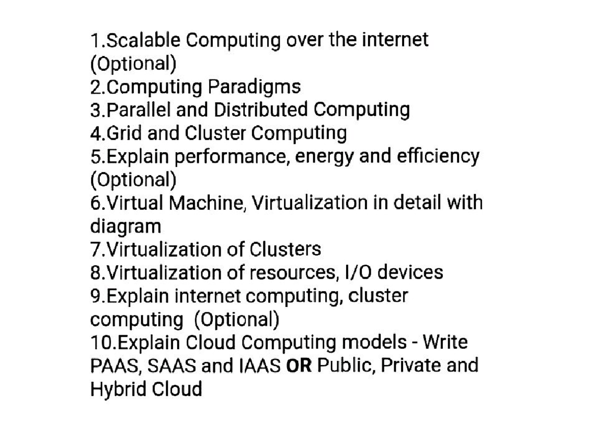 Cc-pdf - qdD - 1. .Scalable Computing over the internet (Optional) 2 Paradigms 3 and Distributed ...
