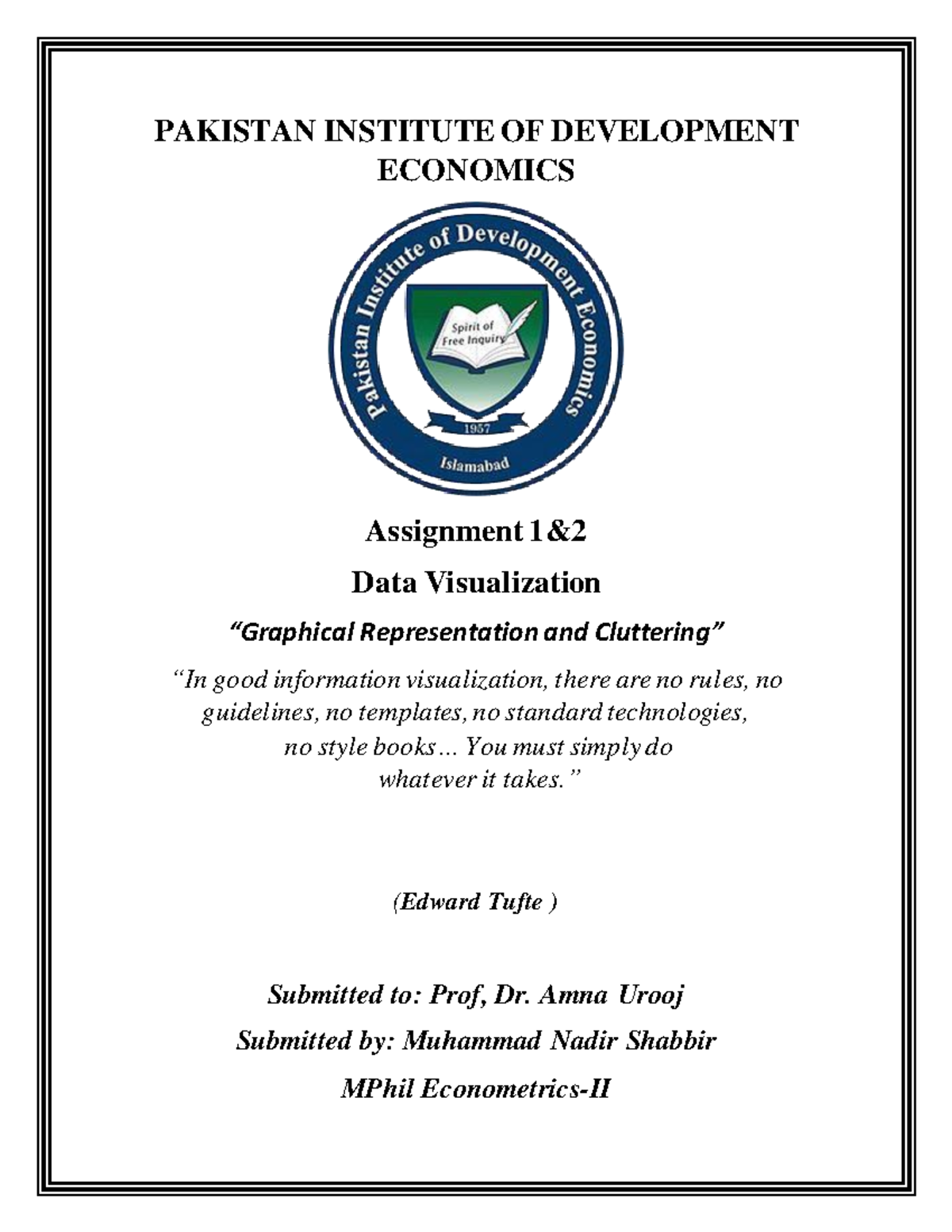 Data Visualization, MNS - PAKISTAN INSTITUTE OF DEVELOPMENT ECONOMICS ...
