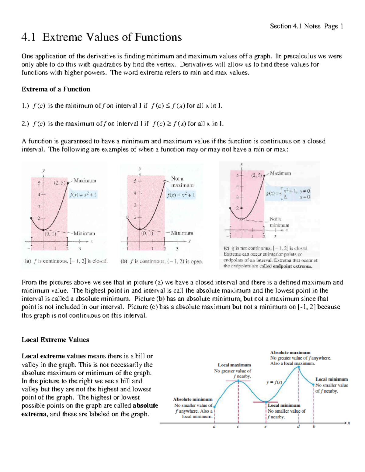 4 1 Notes 181T - very important math 181 lecture materials with example ...