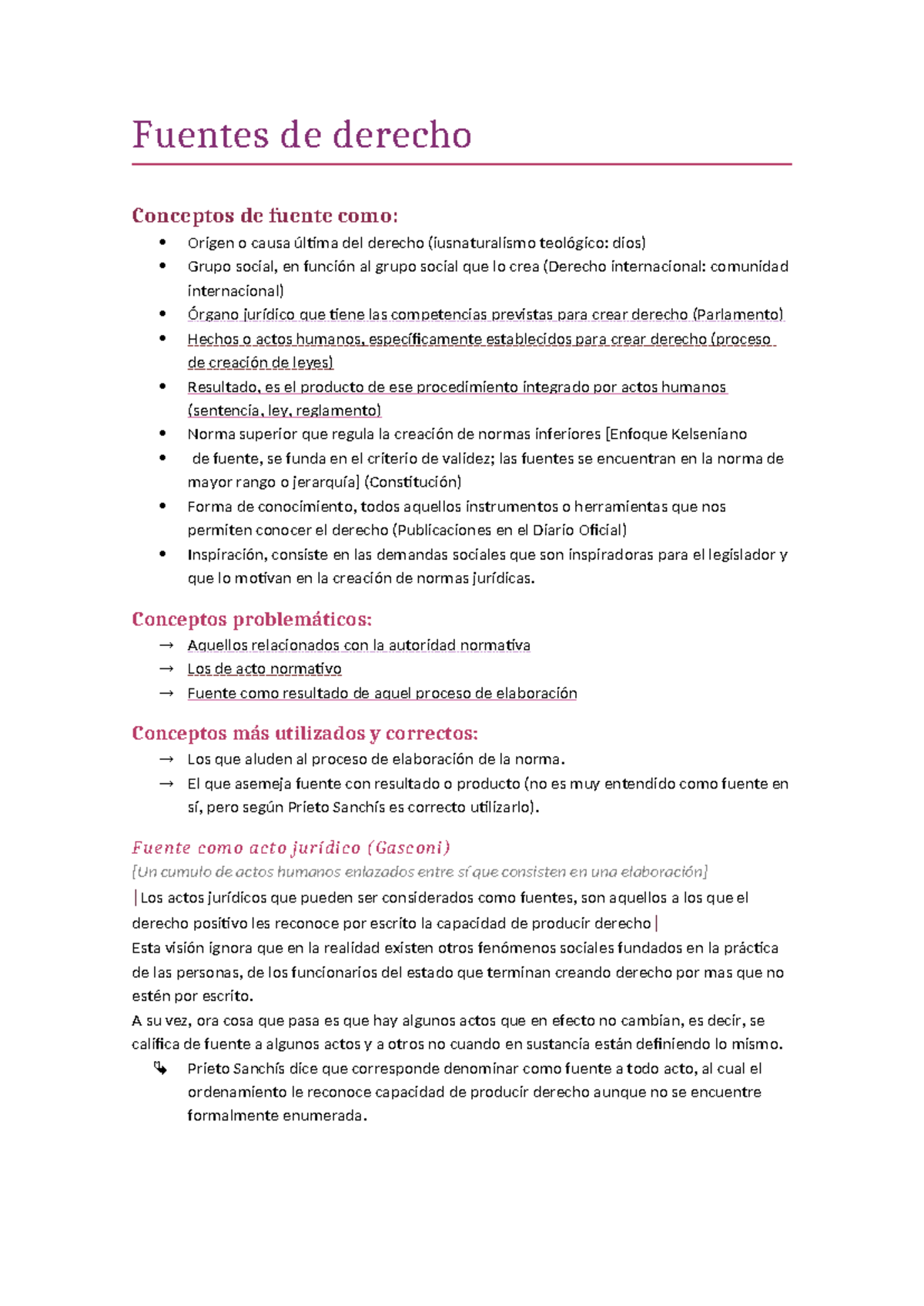 Fuentes de derecho - Fuentes de derecho Conceptos de fuente como ...