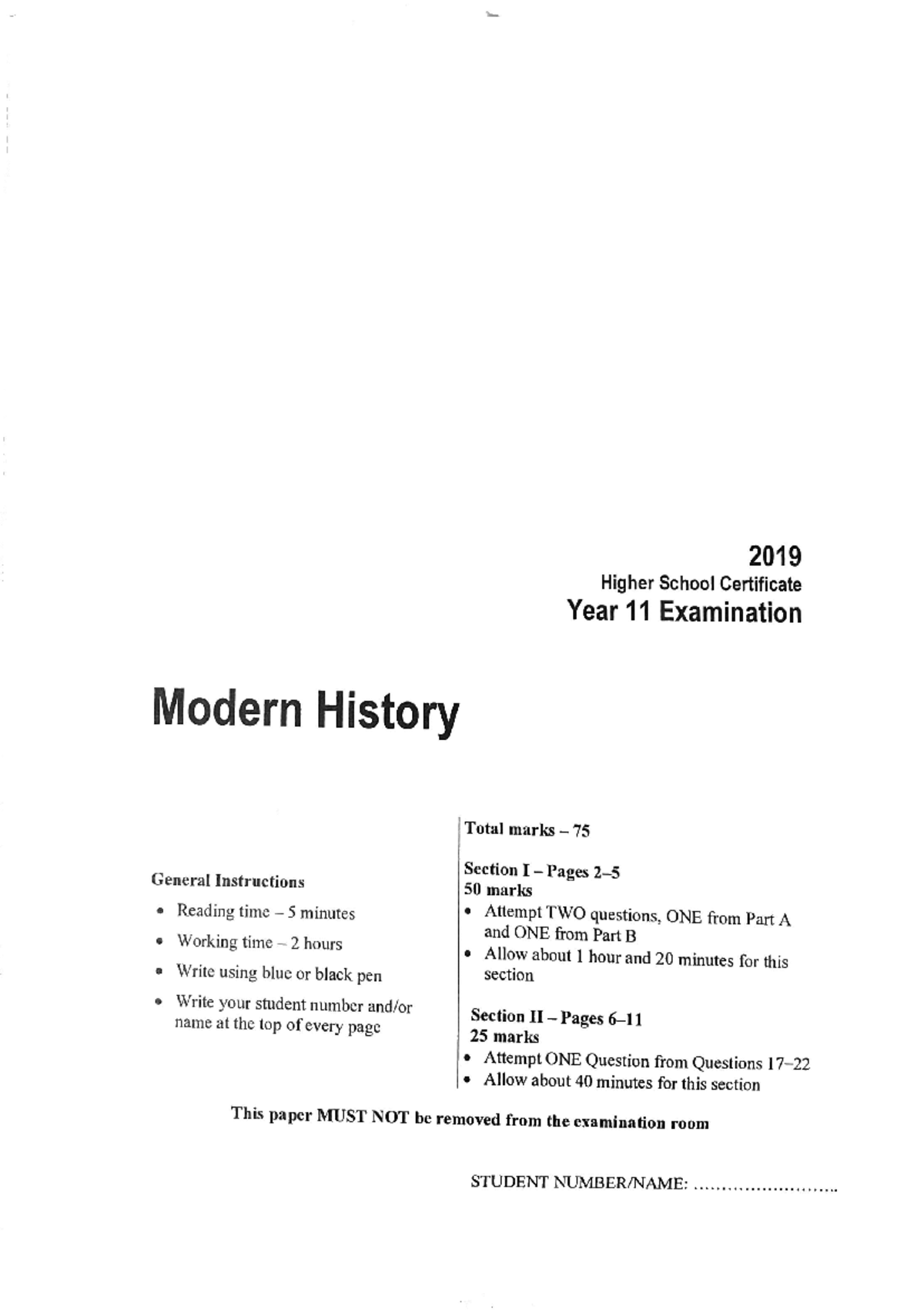 2019 Modern Prelim Exam - 2019 Higher School Certificate Year 11 ...
