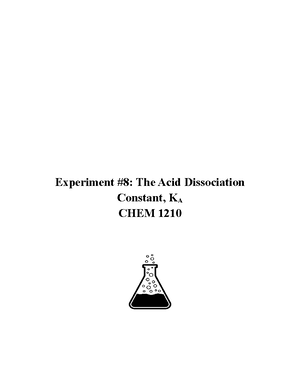 Chemistry 1210 Lab 11 - Experiment #11: Determining the Ksp of Calcium ...