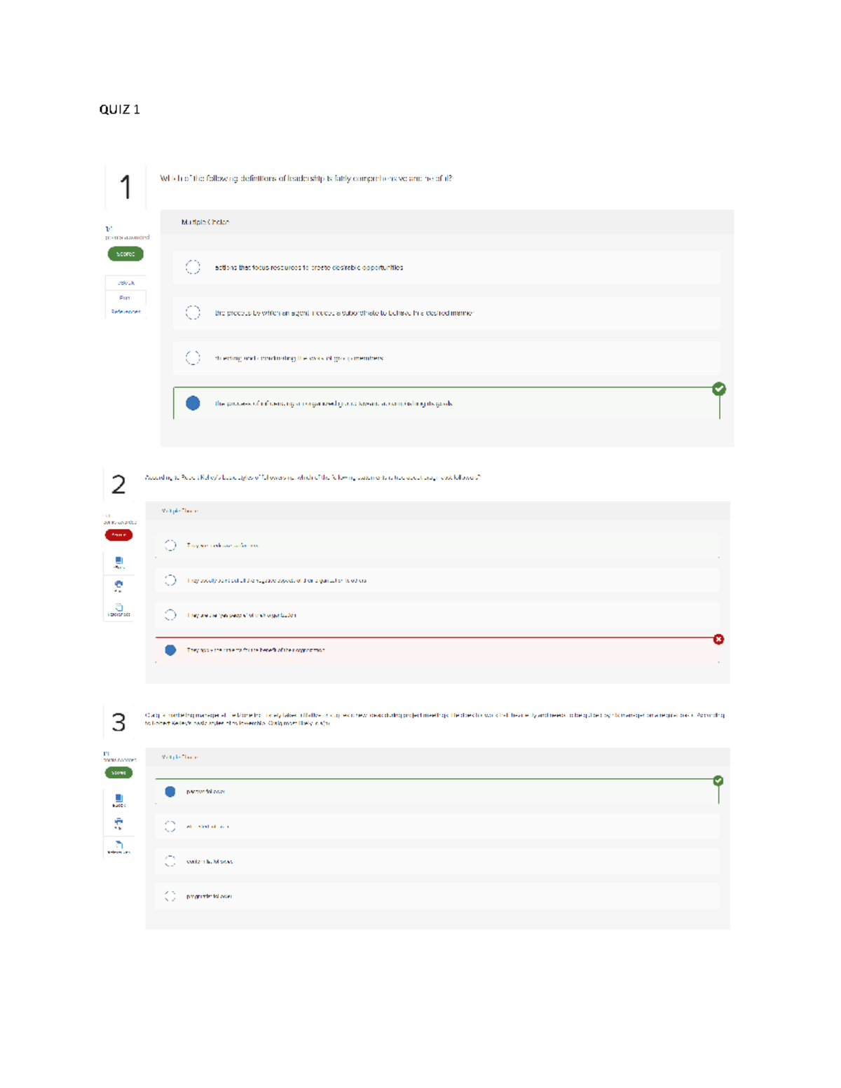 QUIZ 1 - McGraw Hill - MGMT 601 - QUIZ - Studocu
