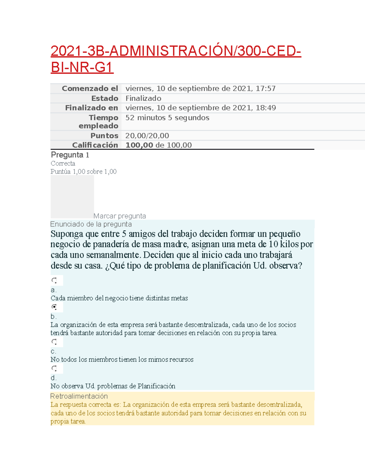 Examen administracion iplacex 2021 - Iplacex - Studocu