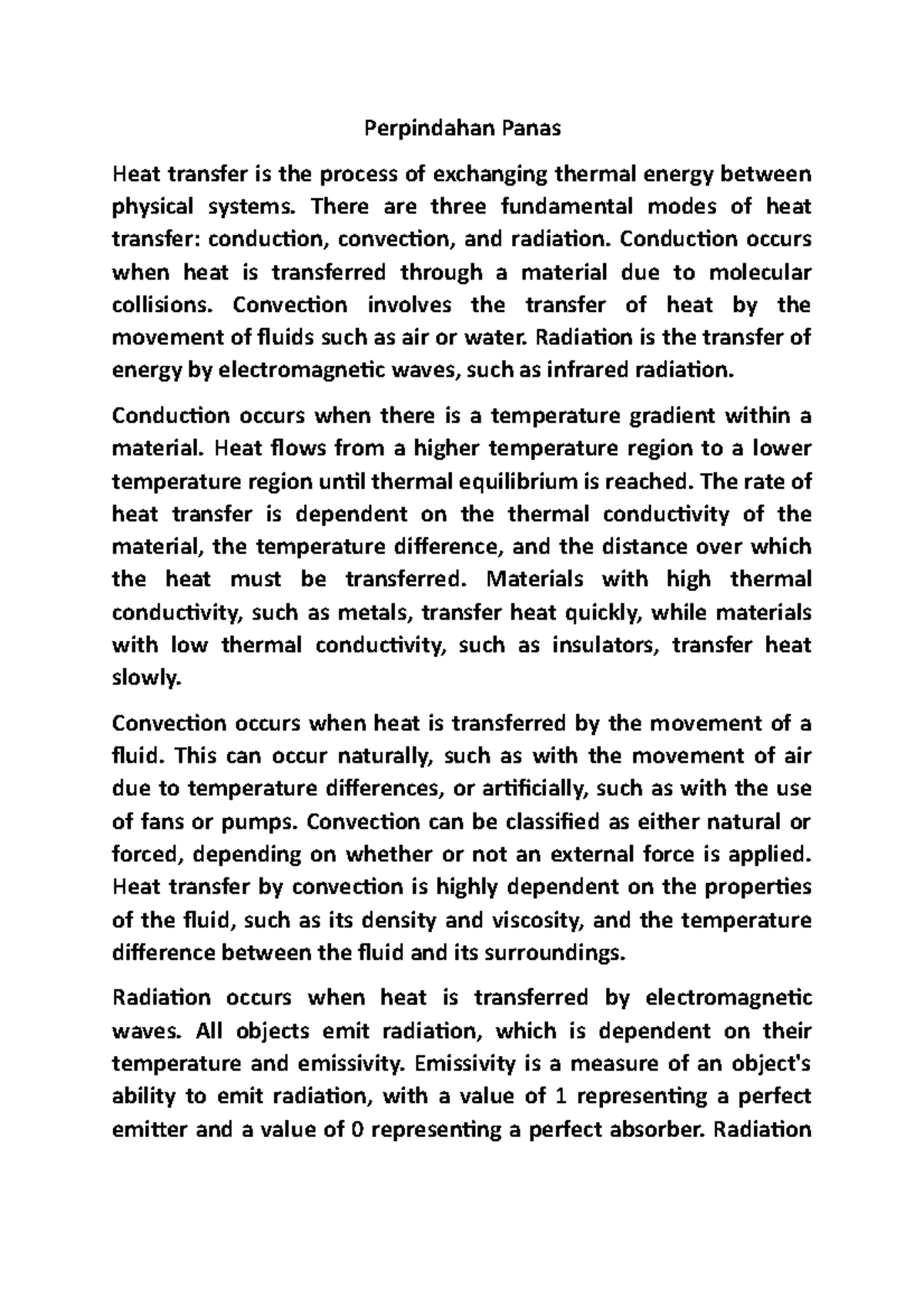 Perpindahan Panas - Perpindahan Panas Heat transfer is the process of ...