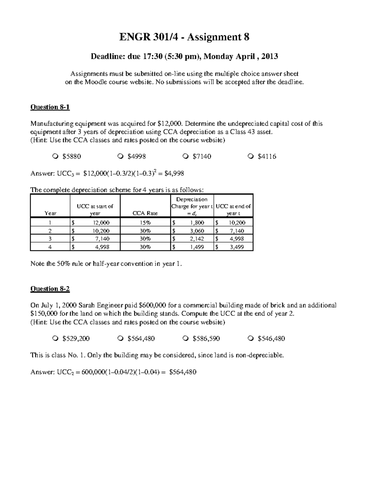 Assignment 8.1 Solution - ENGR 301/4 - Assignment 8 Deadline: due 17:30 ...