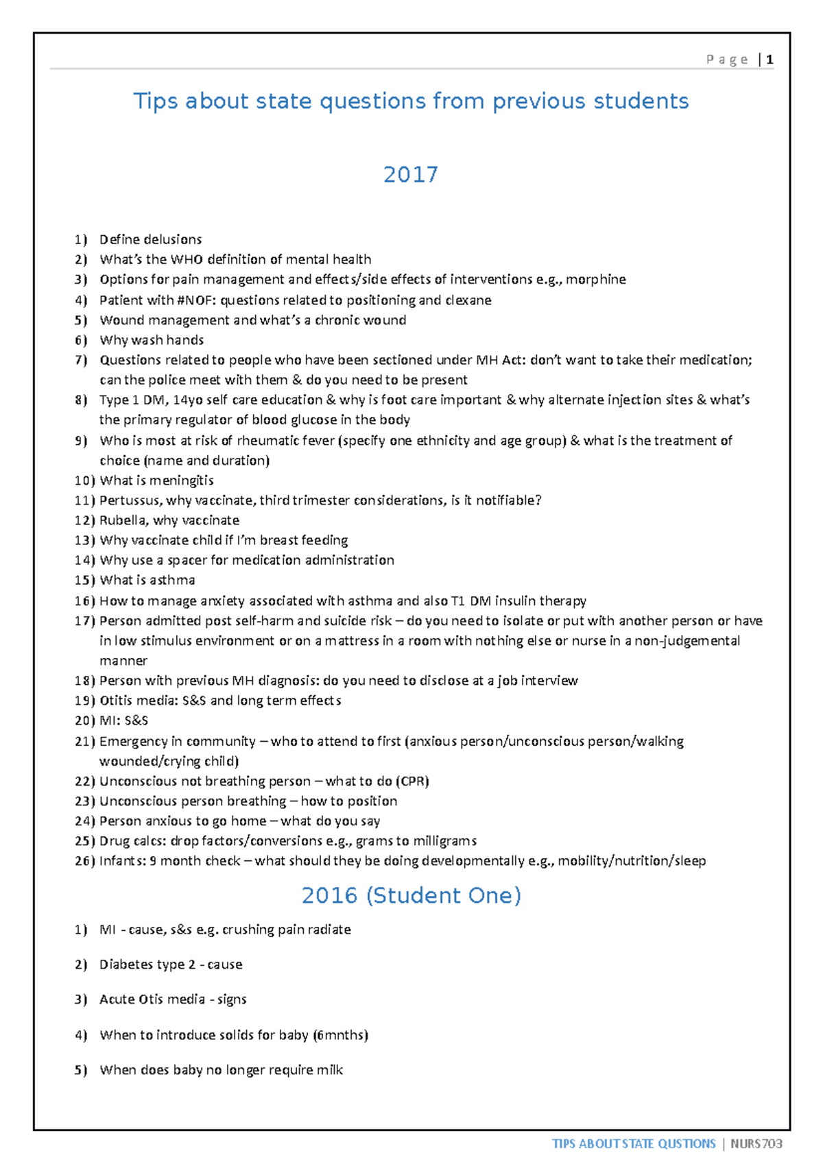 Student Notes from State Exams V4 - Tips about state questions from ...