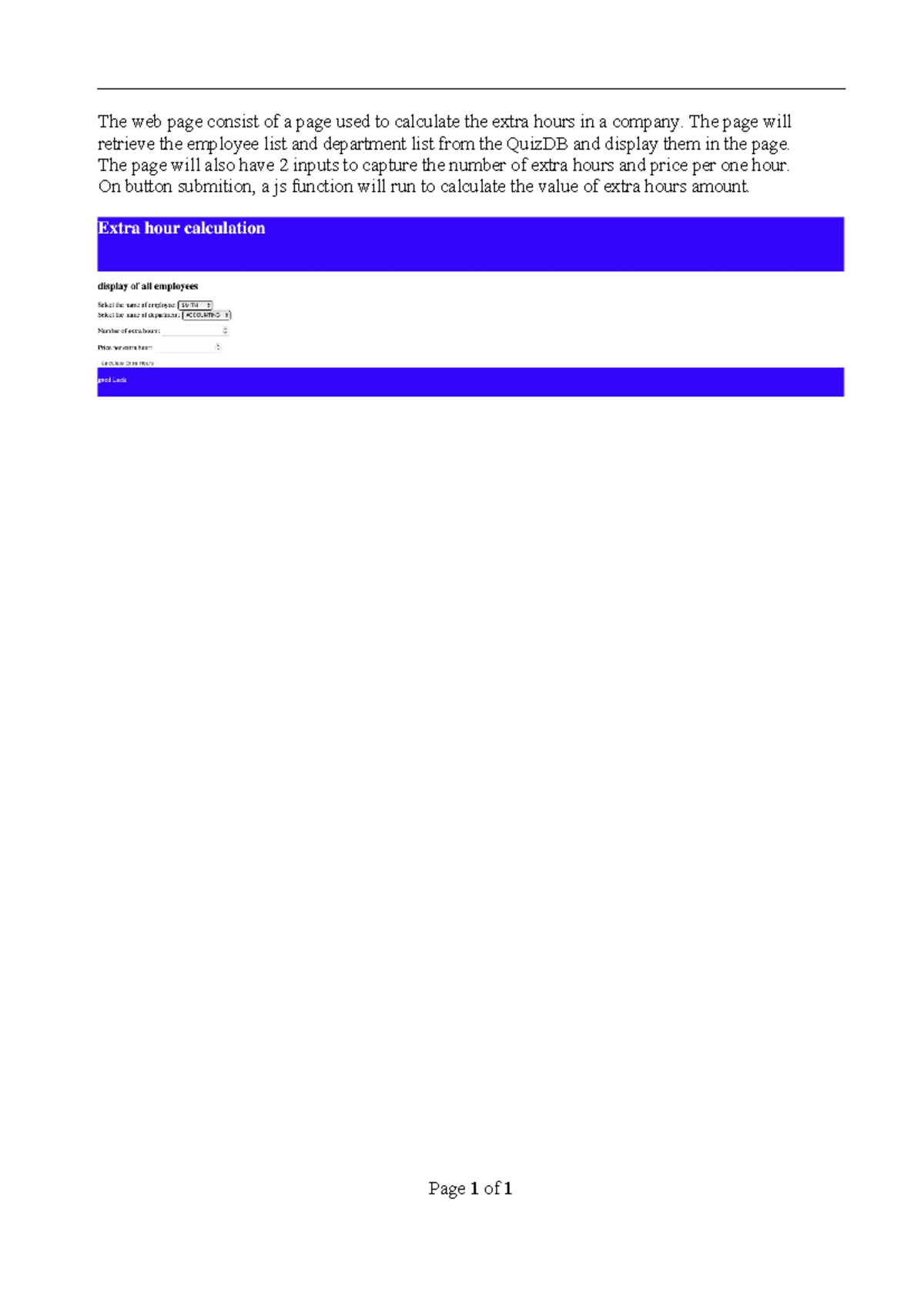 CSCI390-Sample - sample - Web Development - The web page consist of a page used to calculate the ...