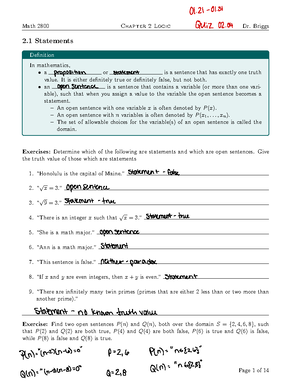 Chp 1-Sets - Dr. Briggs - Math 2800 Chapter 1 Sets Dr. Briggs 1 ...