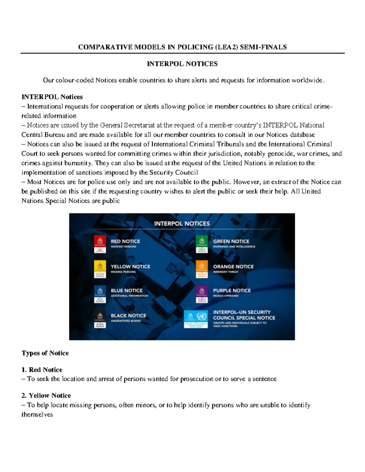 00 Semis LEA - COMPARATIVE MODELS IN POLICING (LEA2) SEMI-FINALS ...
