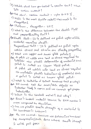 Tutorial som - Important notes - Strength of Materials – I - Studocu
