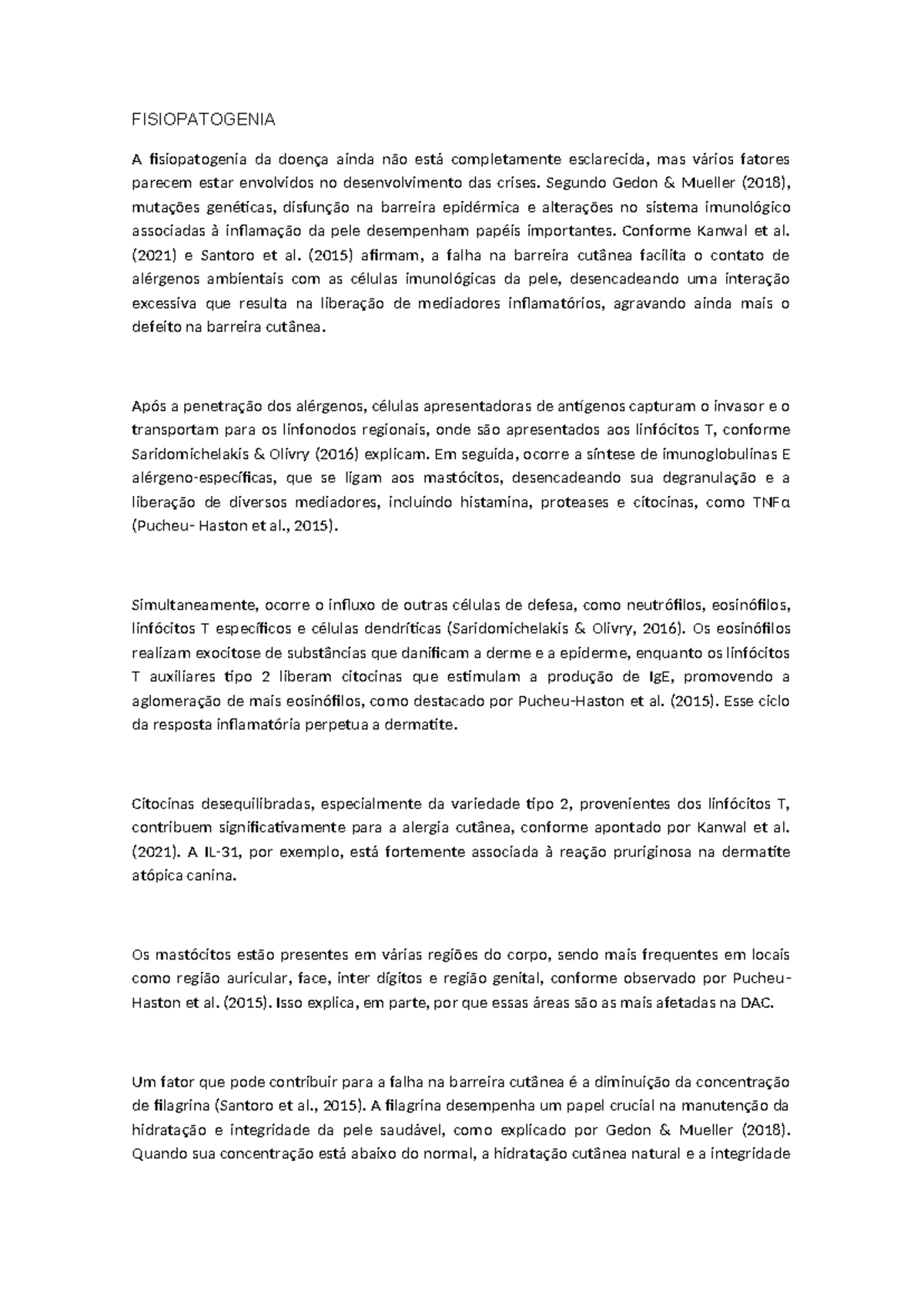 Fisiopatogenia - Segundo Gedon & Mueller (2018), mutações genéticas ...