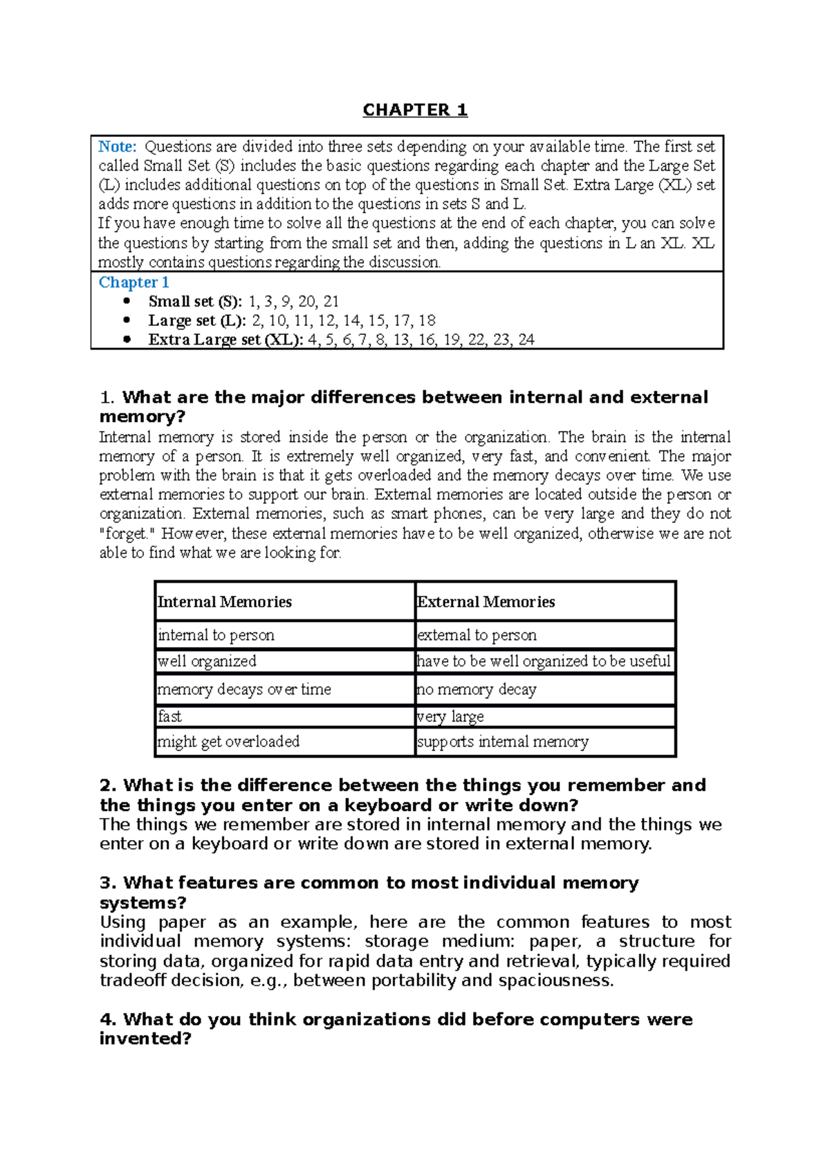 Ch1-Managing Data-Exercises - CHAPTER 1 Note: Questions are divided ...