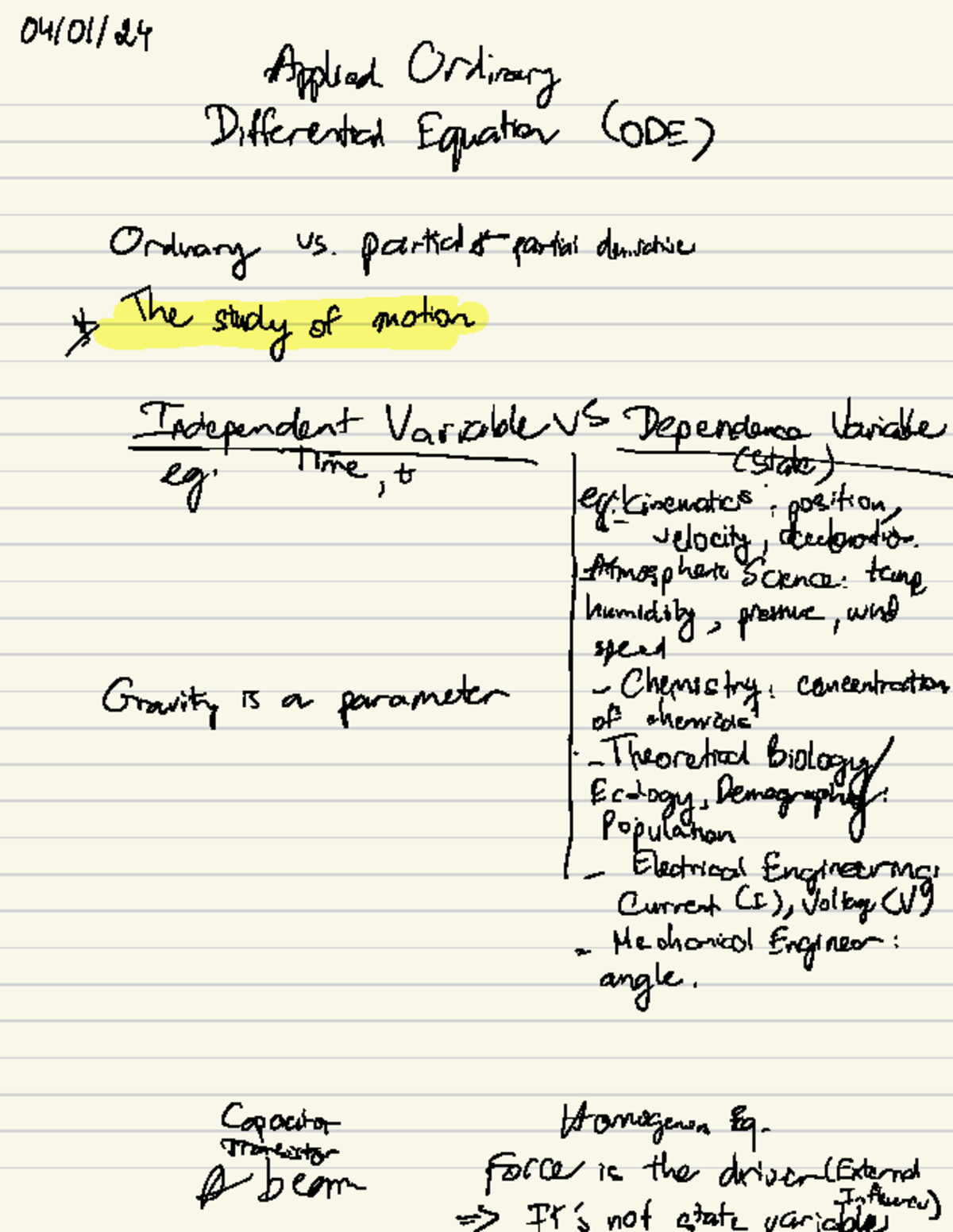 MTH256 - First letture note - ####### on101/ Applied Ordinary ...