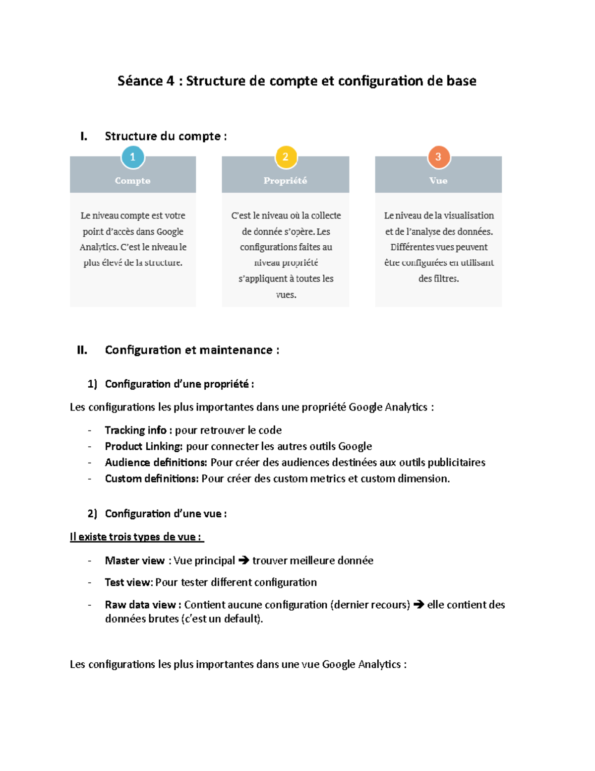 S4 - Résumé - Séance 4 : Structure de compte et configuration de base I. Structure du compte ...