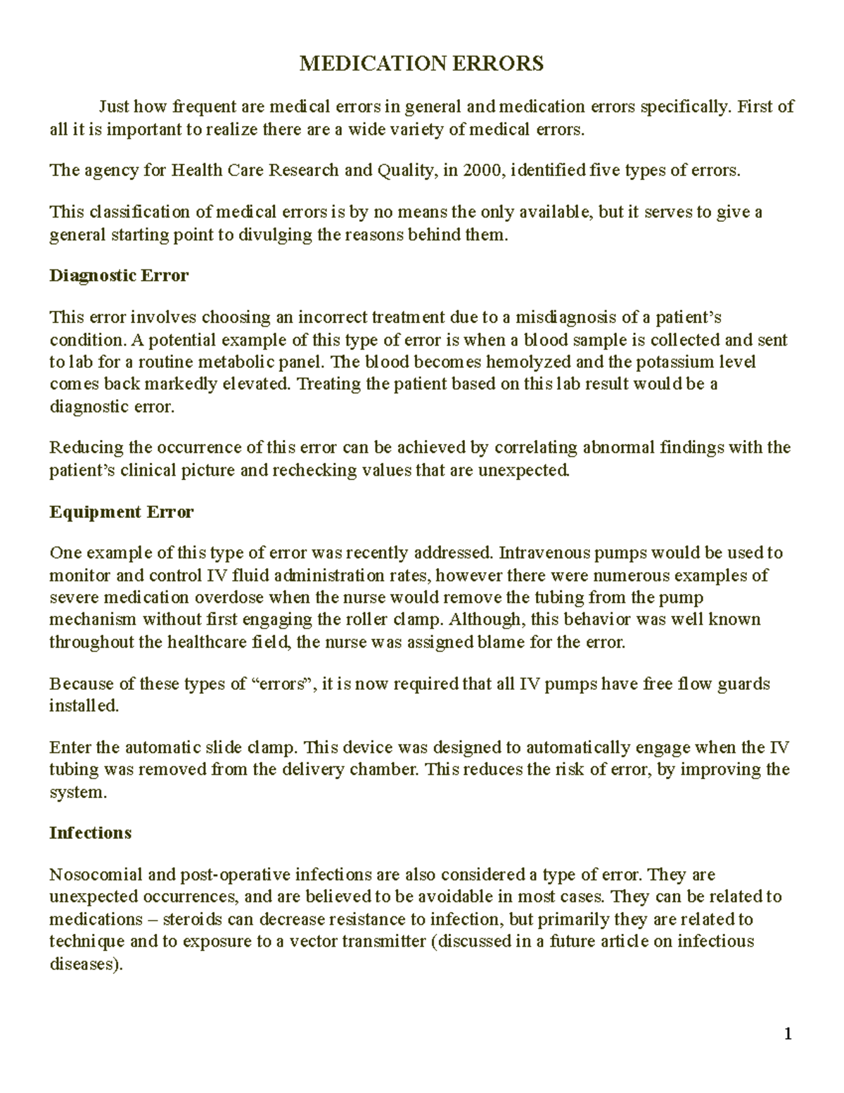 Medication errors - don't kill your patient - PNVN1811 - Concorde - Studocu