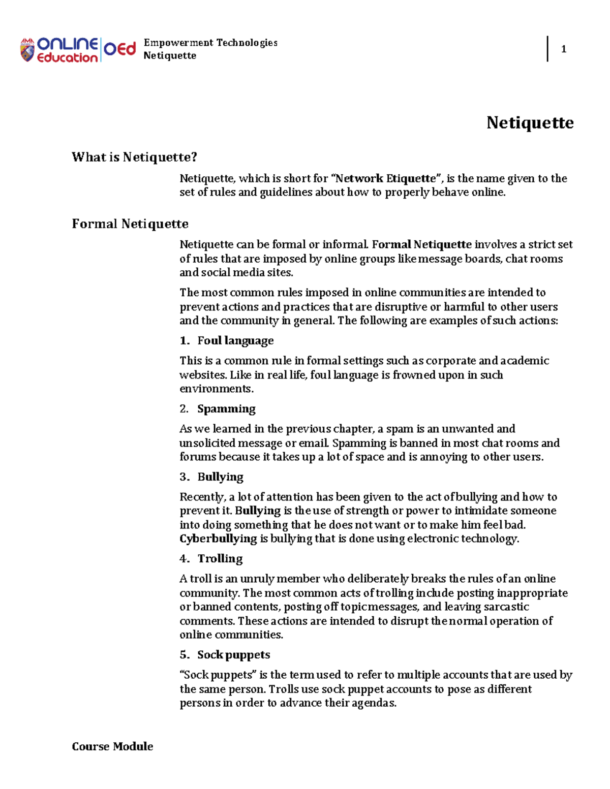 Week-4-Netiquette - - Studocu