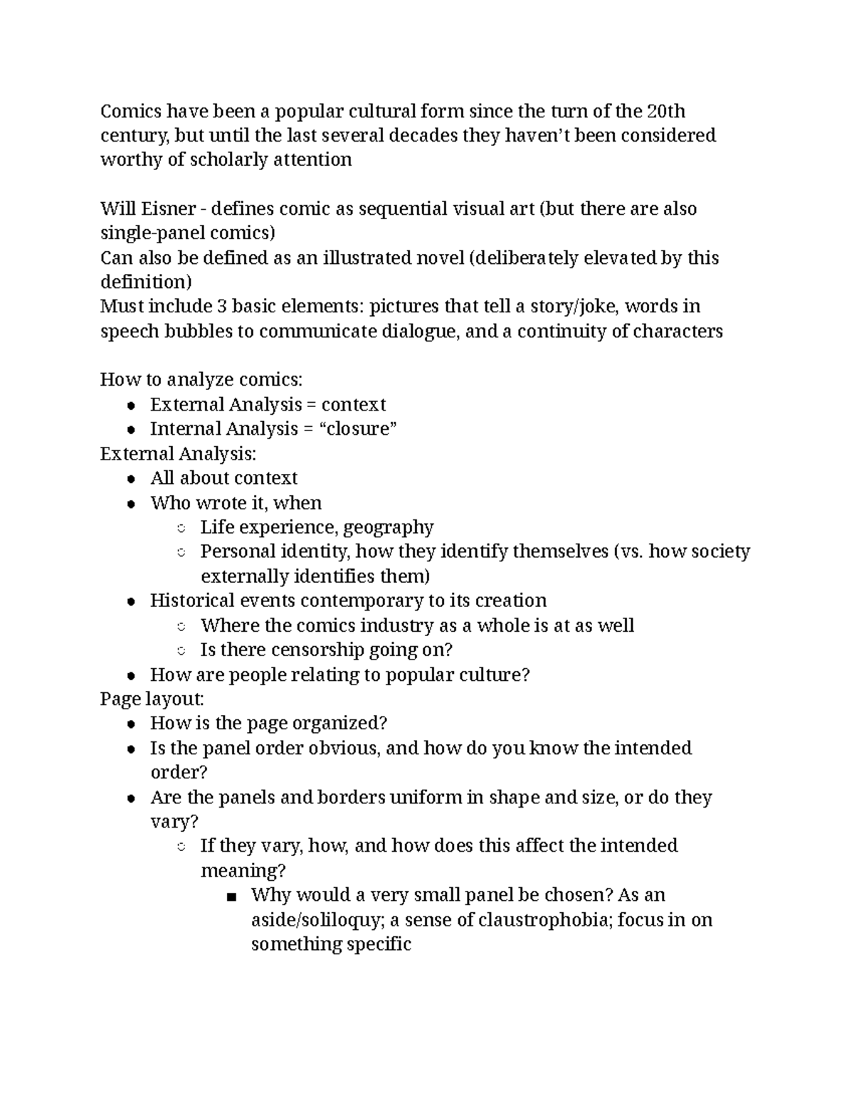 How to Read Comics - These are my notes on how to academically analyze ...